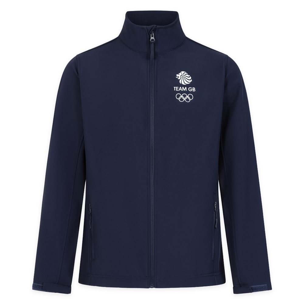 Adult Team GB Mono Small Logo Softshell - Navy